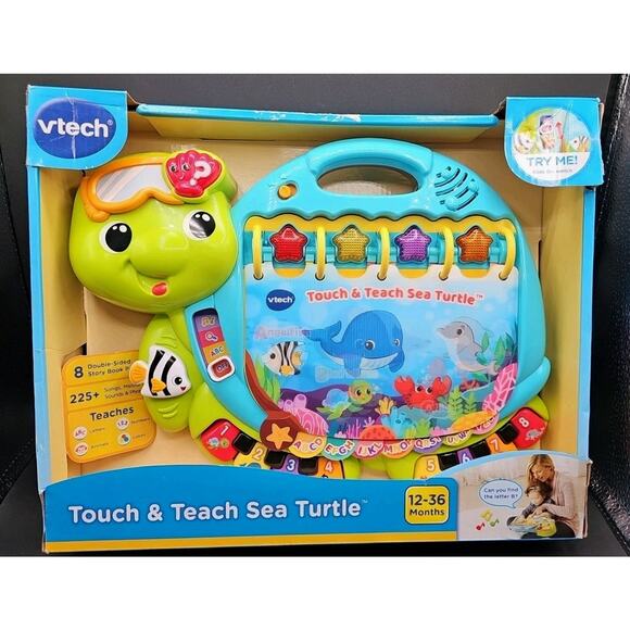 vtech | Toys | Vtech Touch Teach Sea Turtle 225 Songs Melodies Sounds ...